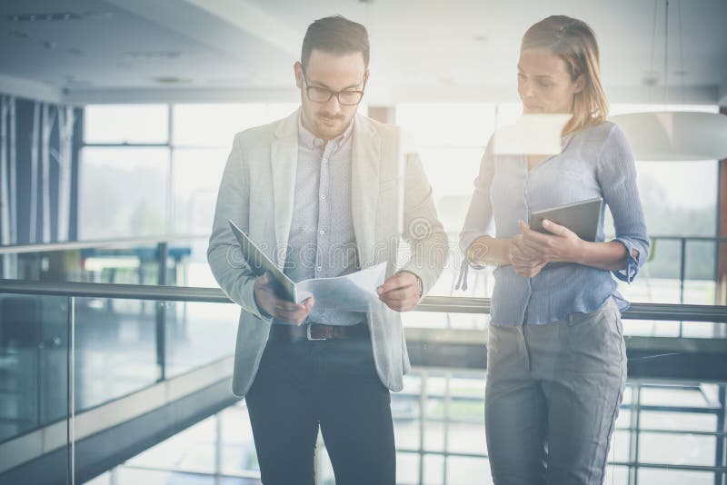 Discussing the data. stock photo. Image of caucasian - 128559670