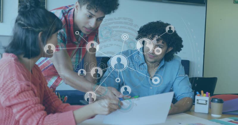 Discussing Documents, Collaborative Team with Animation of Digital ...