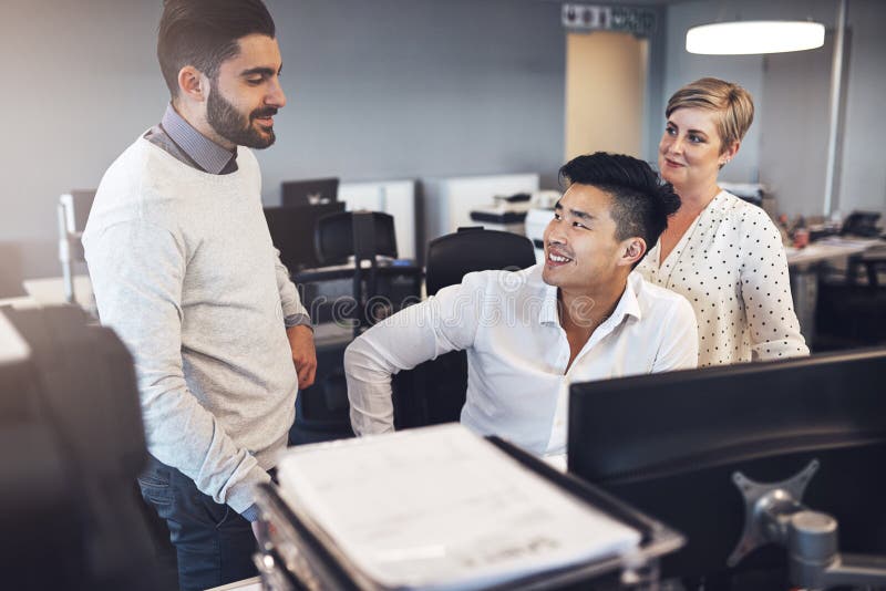 Discussing Ideas and What Could Work. Creative Colleagues Working ...