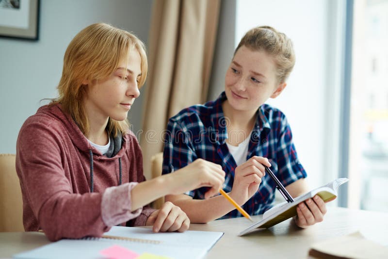 Discussing notes stock image. Image of pointing, showing - 85837771