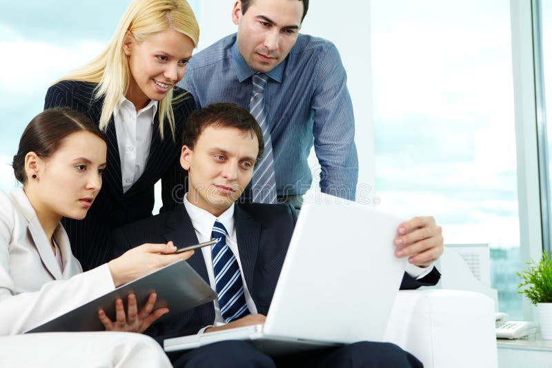 Discussing plan stock photo. Image of corporate, businesswomen - 21347598