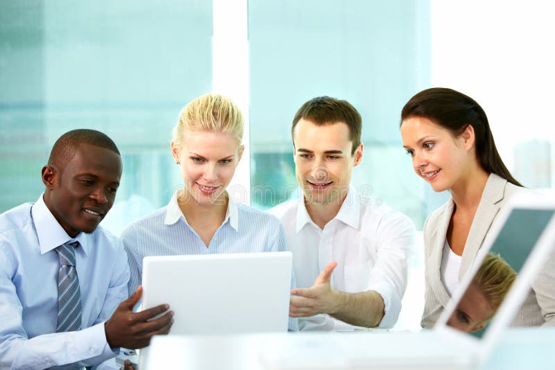 Discussing project stock image. Image of adult, group - 22407261