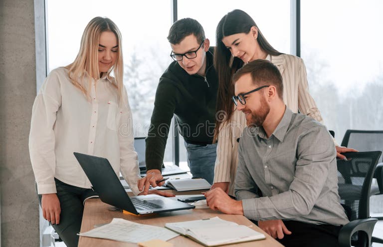 Discussing the Project Ideas. Successful Team are Working Together in ...