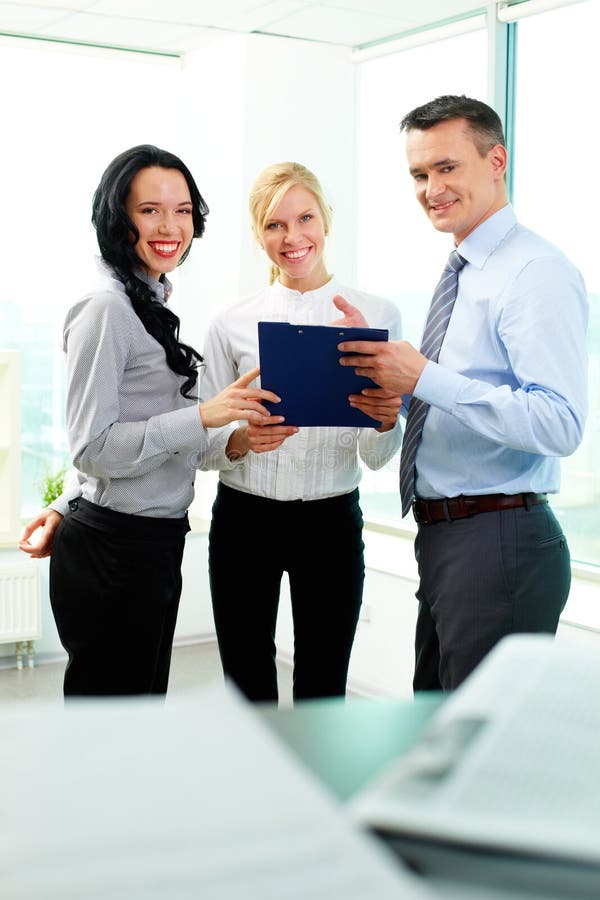 Discussing results stock image. Image of collaboration - 26278895