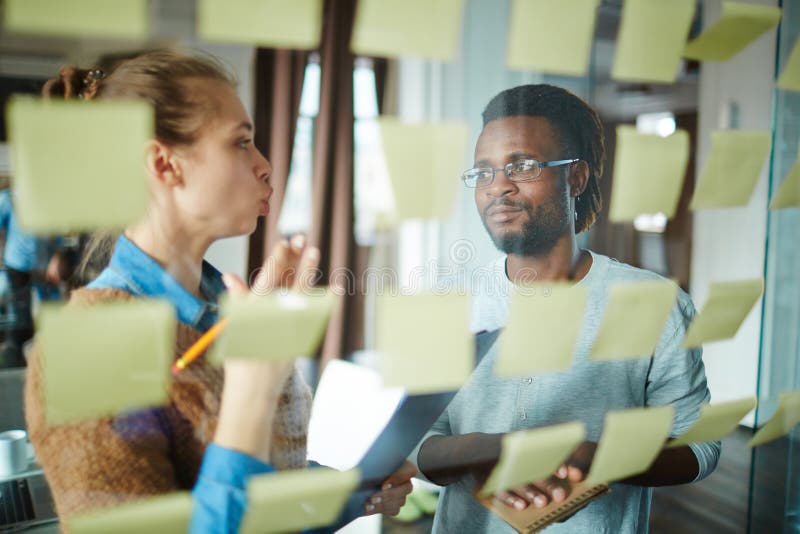 Discussing tasks stock photo. Image of planning, businesspeople - 74632612