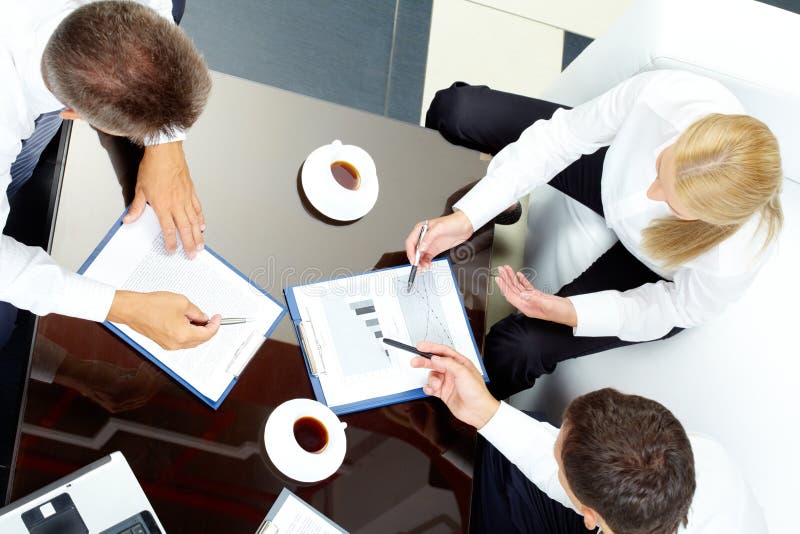 Discussing work stock photo. Image of group, paperwork - 23780902