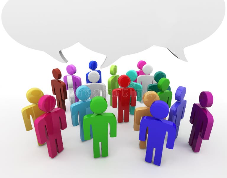 Discussion, Blank Speech Bubbles Stock Illustration - Illustration of ...