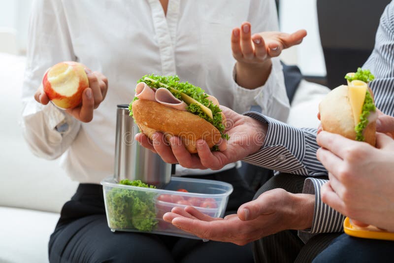 Discussion during the Break from Work Stock Photo - Image of meeting ...