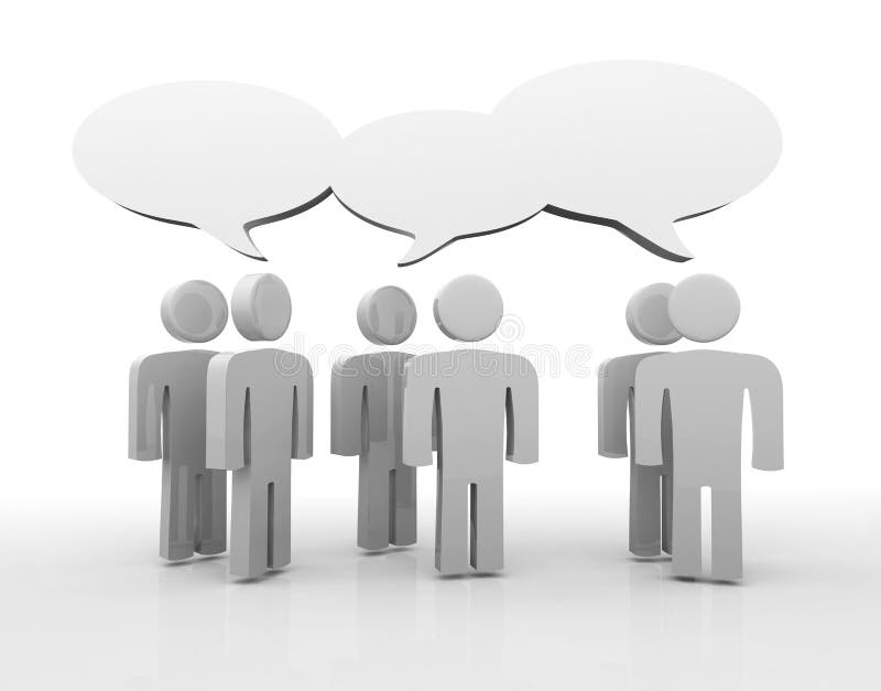 Discussion, Bulles Blanc De La Parole Illustration Stock - Illustration ...