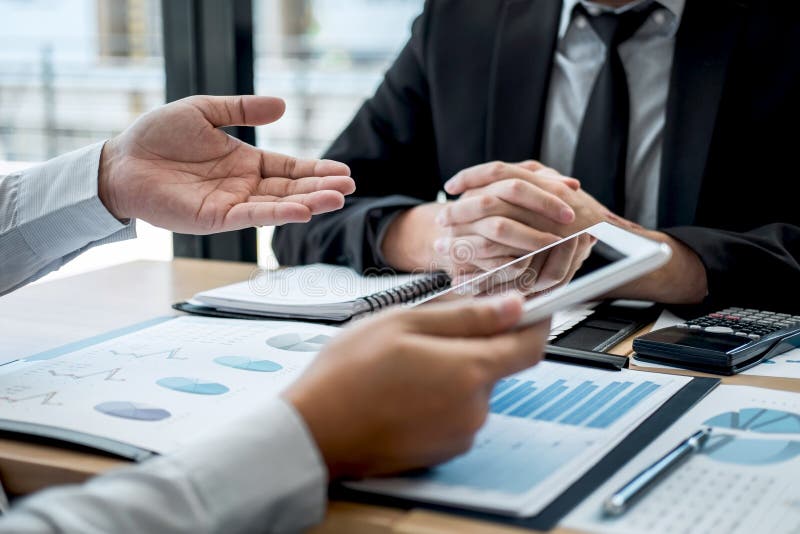 Discussion of Business Teamwork Together, Business Making Conversation ...