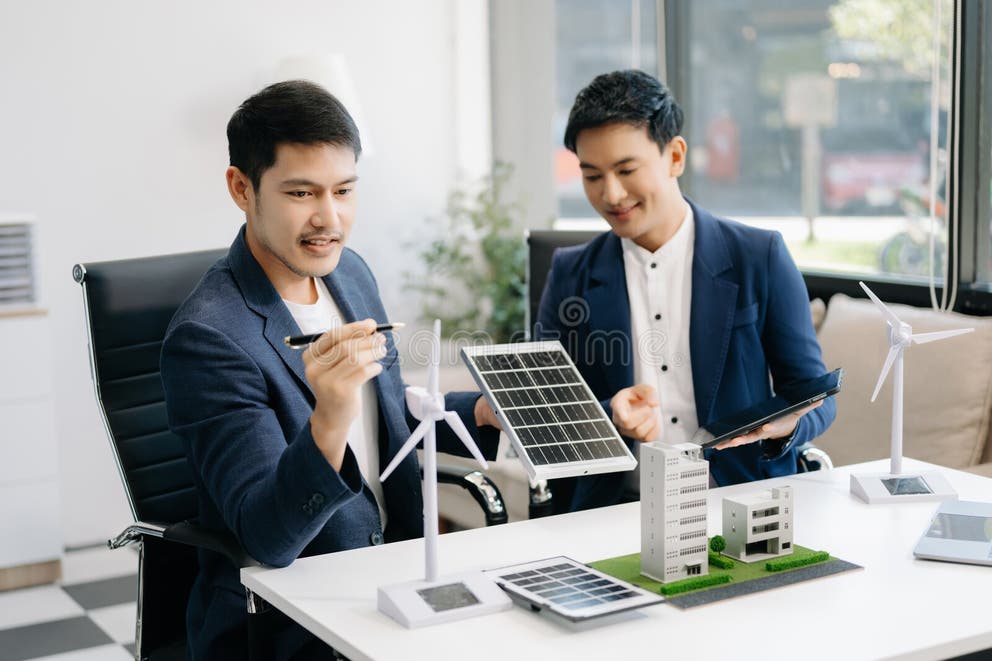 Discussion among Businesspeople on the Latest Developments in Solar ...