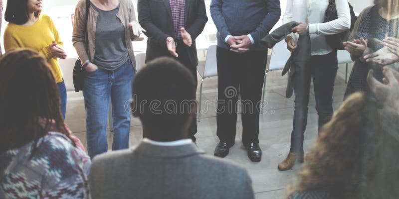 Discussion Collaboration Meeting Teamwork Office Concept Stock Image ...