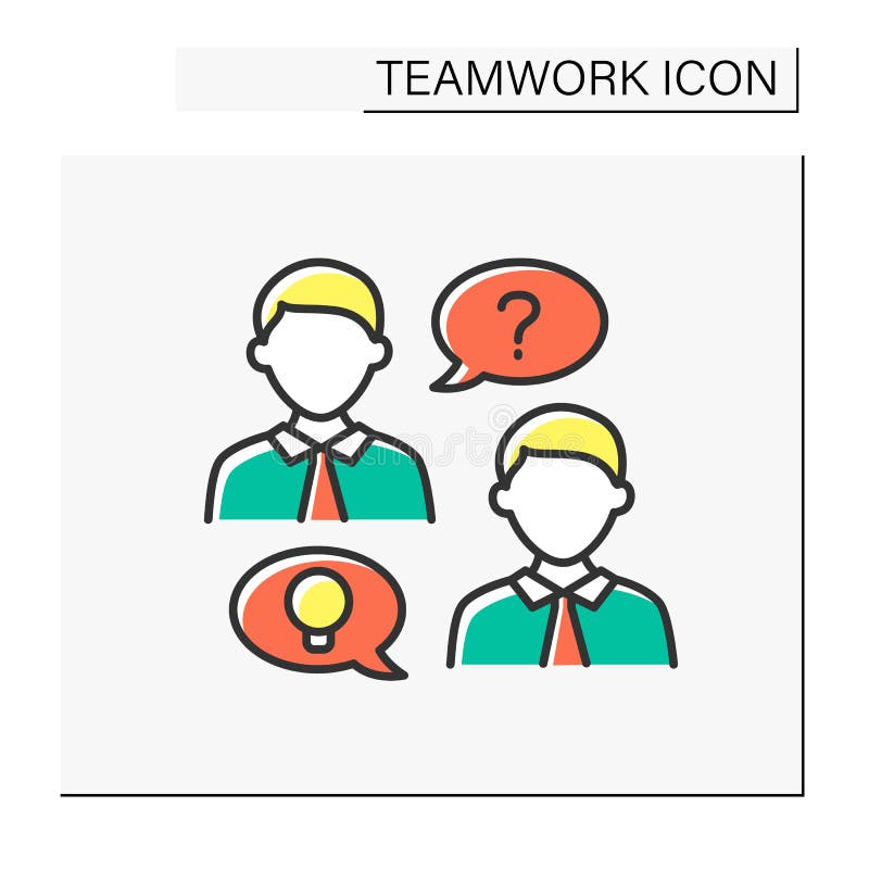 Discussion color icon stock vector. Illustration of achievement - 246088029