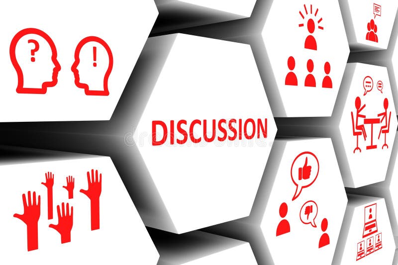 DISCUSSION Concept Cell Background 3d Stock Illustration - Illustration ...