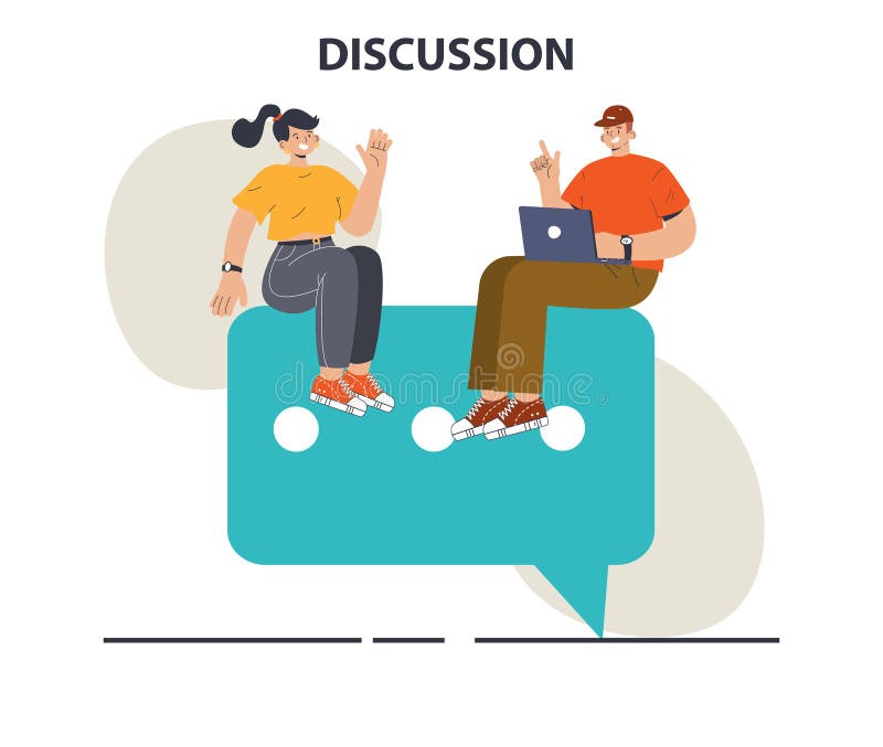 Discussion Concept. Characters Communicating with Each Other Stock ...