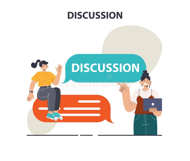 Discussion Concept. Characters Communicating with Each Other Stock ...