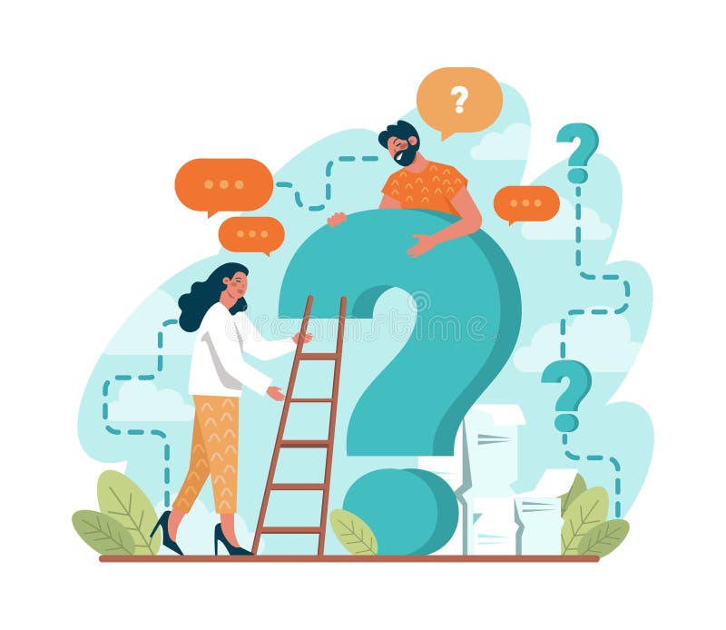 Discussion Concept. Characters with a Dialog Bubble, Communicating ...