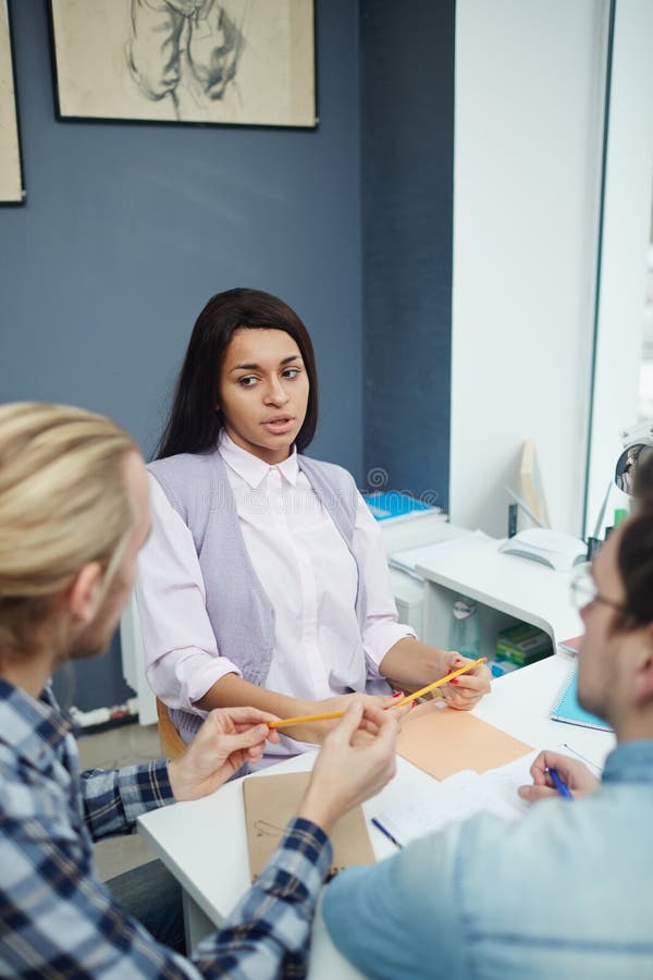 Discussion of Creative Ideas Stock Image - Image of teamwork, business ...