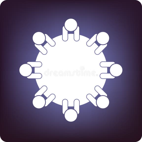 Discussion de table ronde illustration de vecteur. Illustration du ...