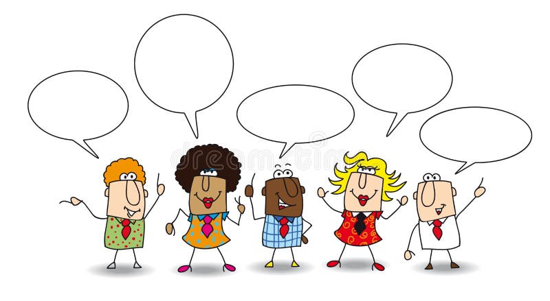 Discussion ensemble illustration de vecteur. Illustration du heureux ...