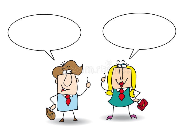 Discussion Entre Josh Et Betty Illustration de Vecteur - Illustration ...