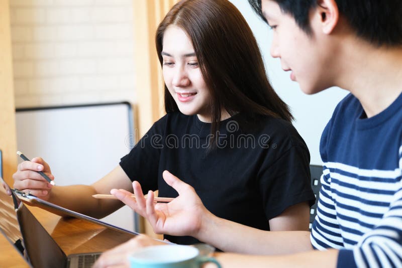 Discussion and Exchange of Ideas during Work. Stock Photo - Image of ...