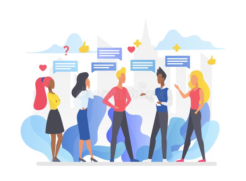 Discussion Forum and Exchanging Personal Point of View Stock Vector ...