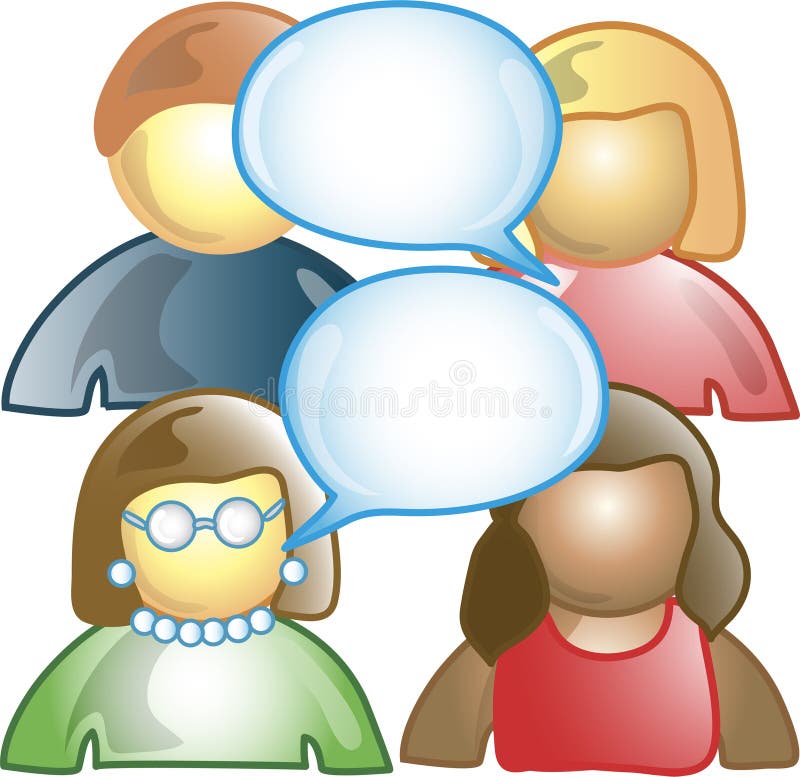 Discussion Icon stock vector. Illustration of speech, female - 6655629
