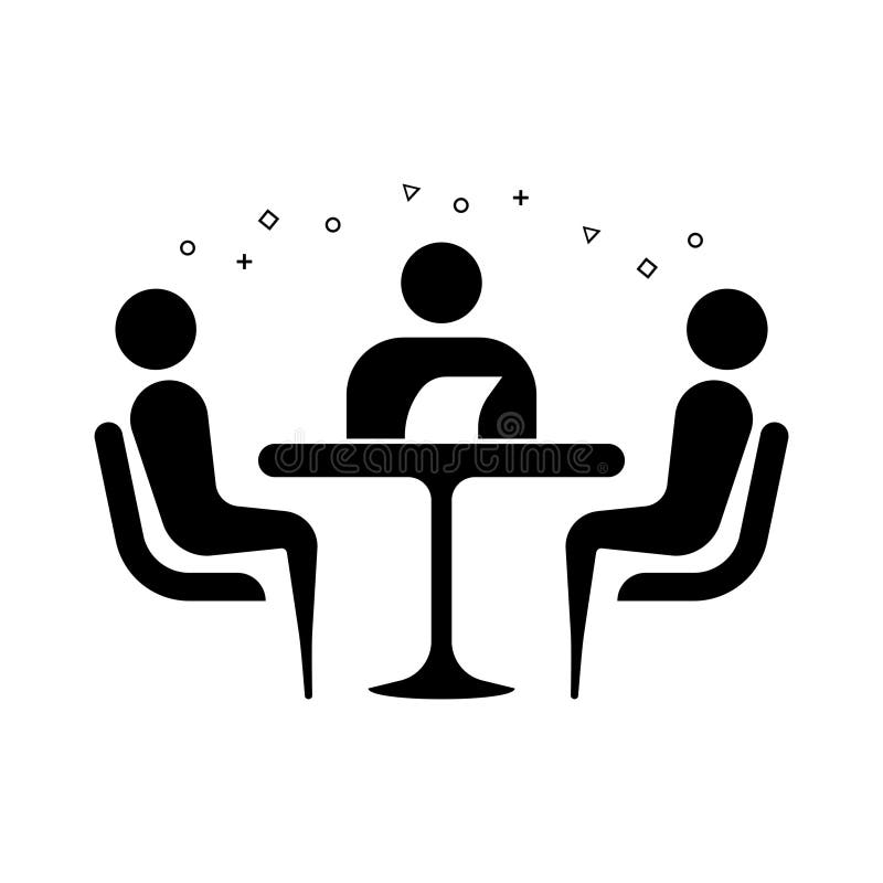 Discussion Icon Deliberation Icon Stock Vector - Illustration of ...