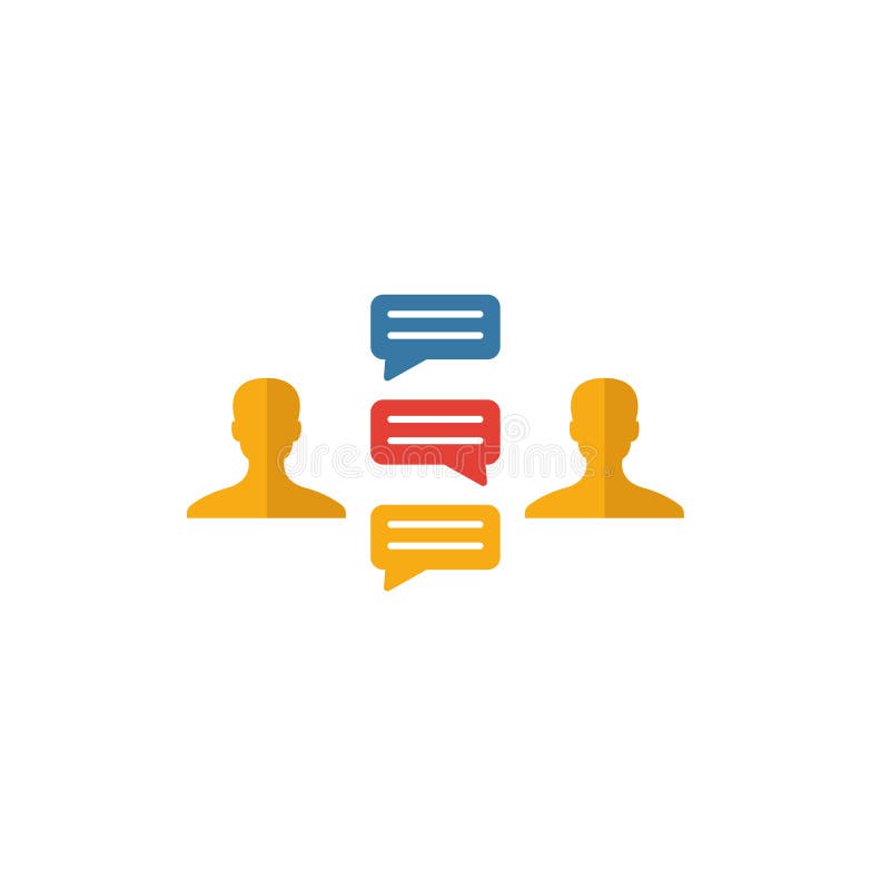 Discussion Icon. Flat Creative Element from Business Management Icons ...