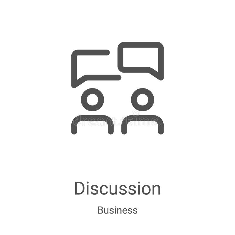Discussion Icon Vector from Meeting Collection. Thin Line Discussion ...