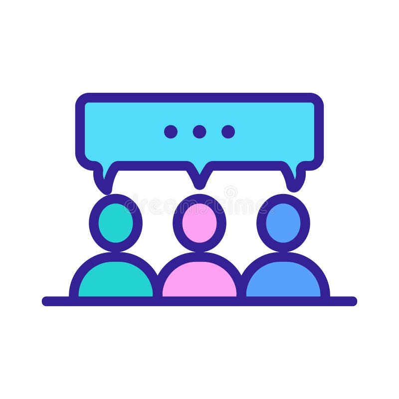 Discussion Vector Icon Sign Symbol Stock Illustration - Illustration of ...