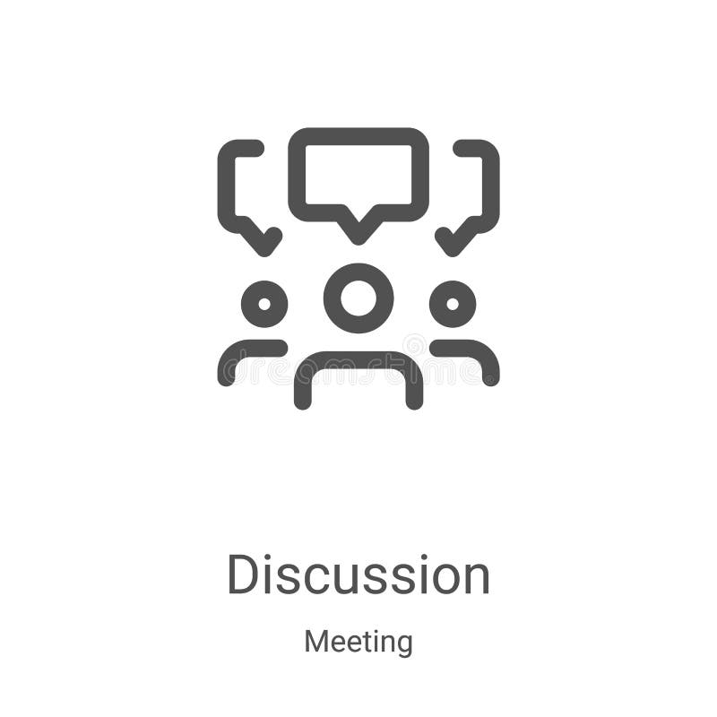 Discussion Icon Vector from Meeting Collection. Thin Line Discussion ...