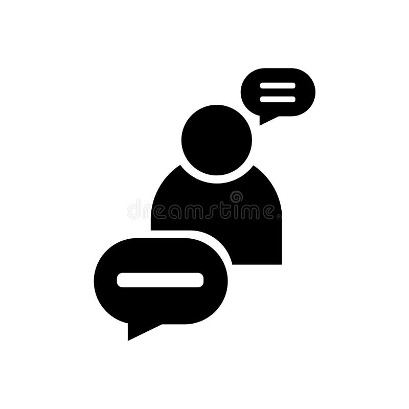 Discussion Icon Vector Sign and Symbol Isolated on White Background ...