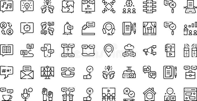 Discussion Icons High-Quality Vector Icons Collection with Editable ...