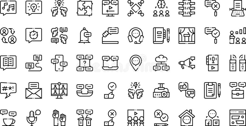 Discussion Icons High-Quality Vector Icons Collection with Editable ...