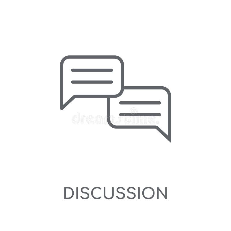 Discussion Linear Icon. Modern Outline Discussion Logo Concept O Stock ...