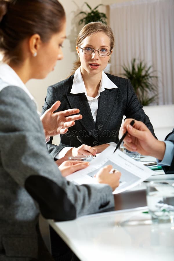 Serious talk stock photo. Image of businesspeople, male - 39605230