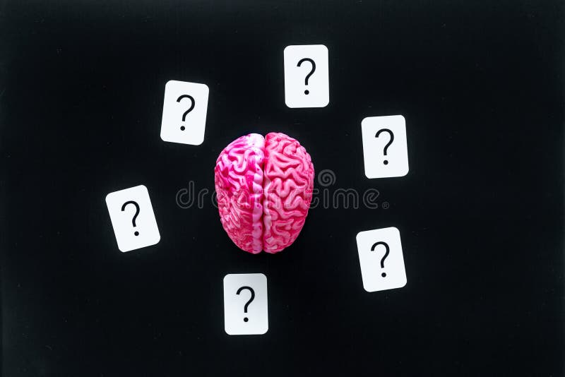 Brain Storm And Business Ideas Concept With Brain And Question Mark On ...