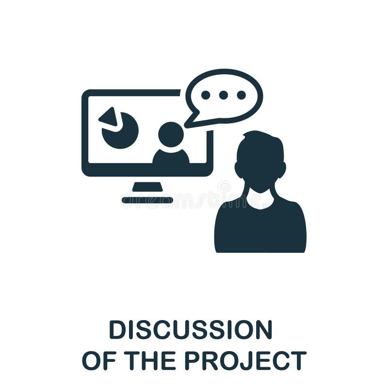 Group Discussion Icon. Monochrome Sign from Creative Learning ...