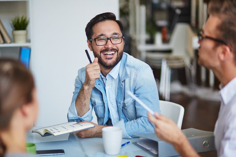 Discussion and Sharing of Ideas Stock Photo - Image of profession ...