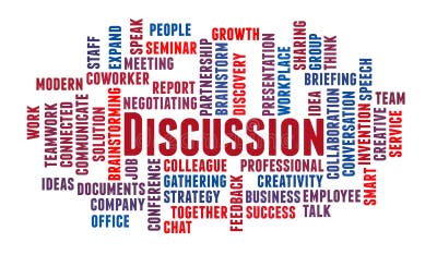 Discussion Word Cloud Concept Stock Illustration - Illustration of ...