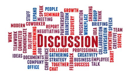 Discussion Word Cloud Concept Stock Illustration - Illustration of ...