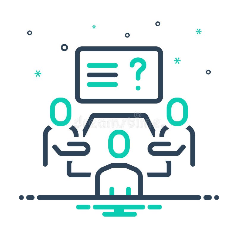 Mix Icon for Discussions, Debate and Employee Stock Vector ...