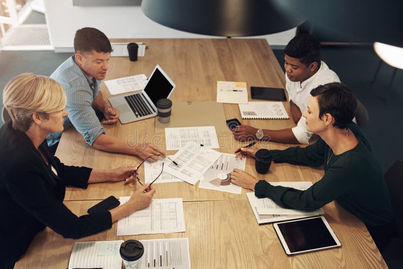 Discussions Keep the Business Moving Forward. a Group of Business ...