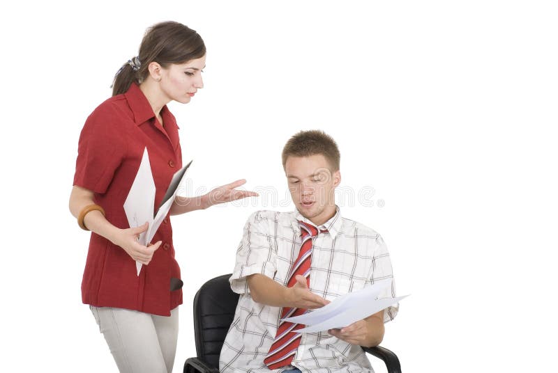 Discuta immagine stock. Immagine di felice, imprenditrice - 6188645