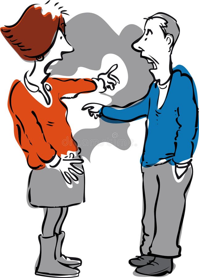 Casal a discutir ilustração do vetor. Ilustração de pares - 56935507