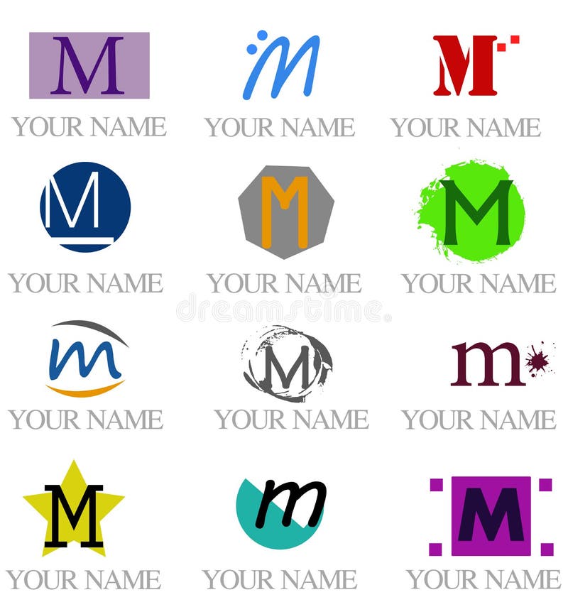 Diseño Colorido De La Letra M Ilustración del Vector - Ilustración de ...
