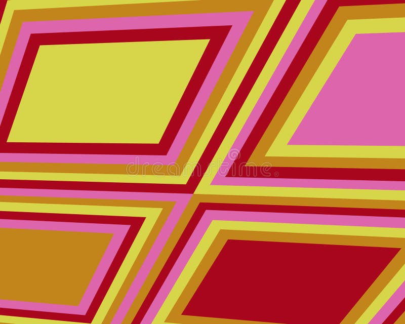 Diseño Combado Retro De Los Cuadrados Stock de ilustración ...
