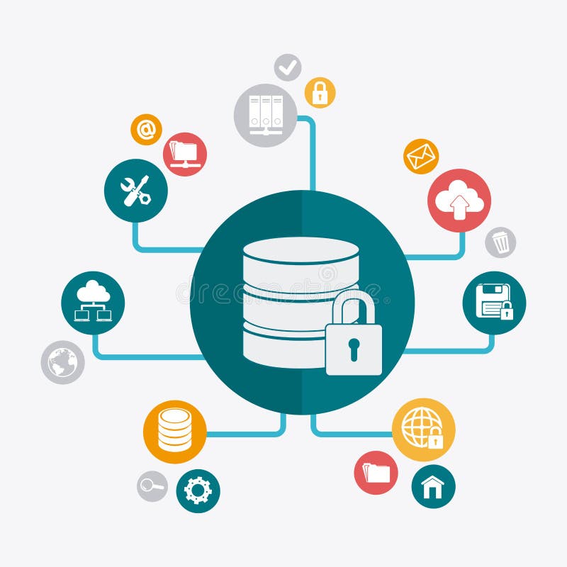 Diseño De Base De Datos, Ejemplo Del Vector Ilustración del Vector ...